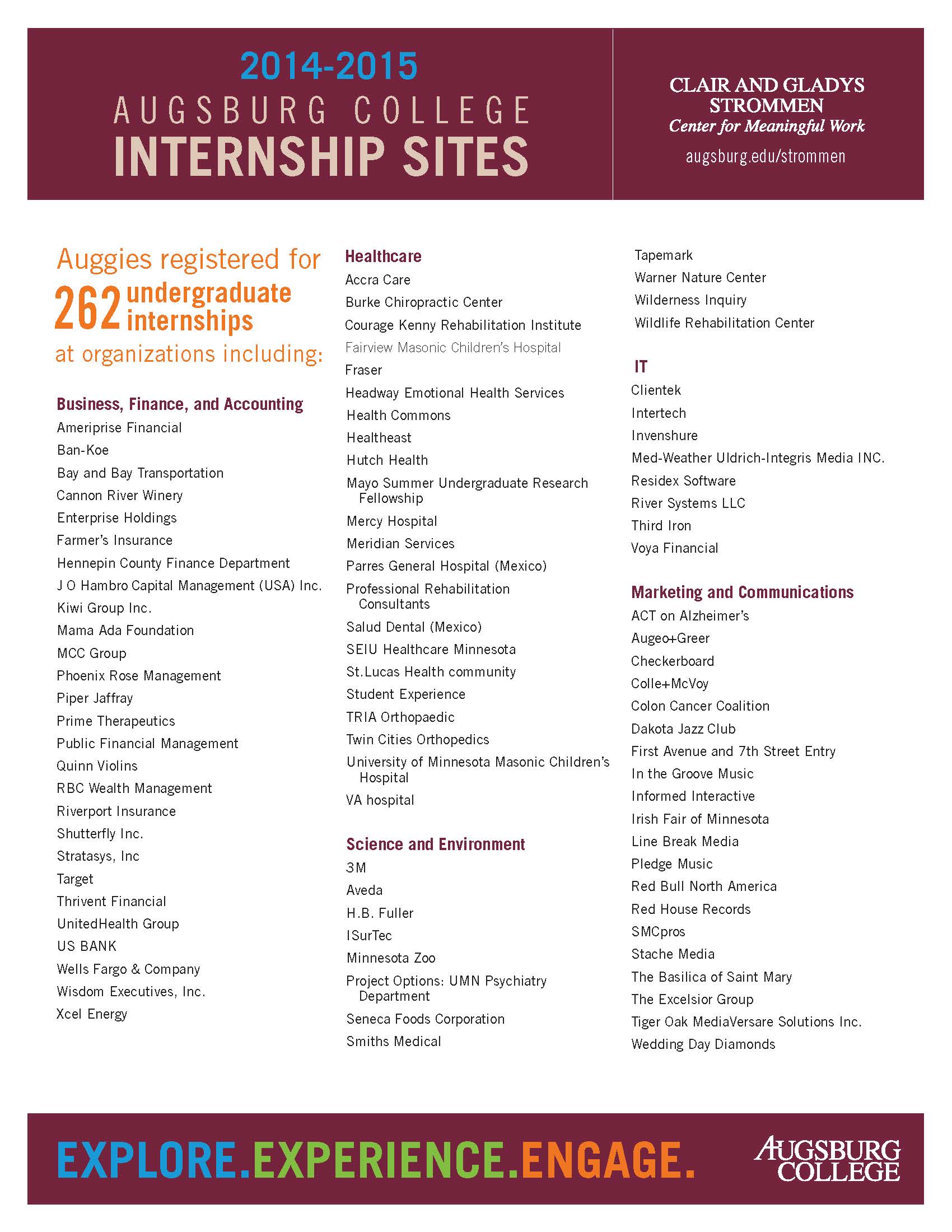Strommen Center for Meaningful Work Shares Fall Internship Report ...