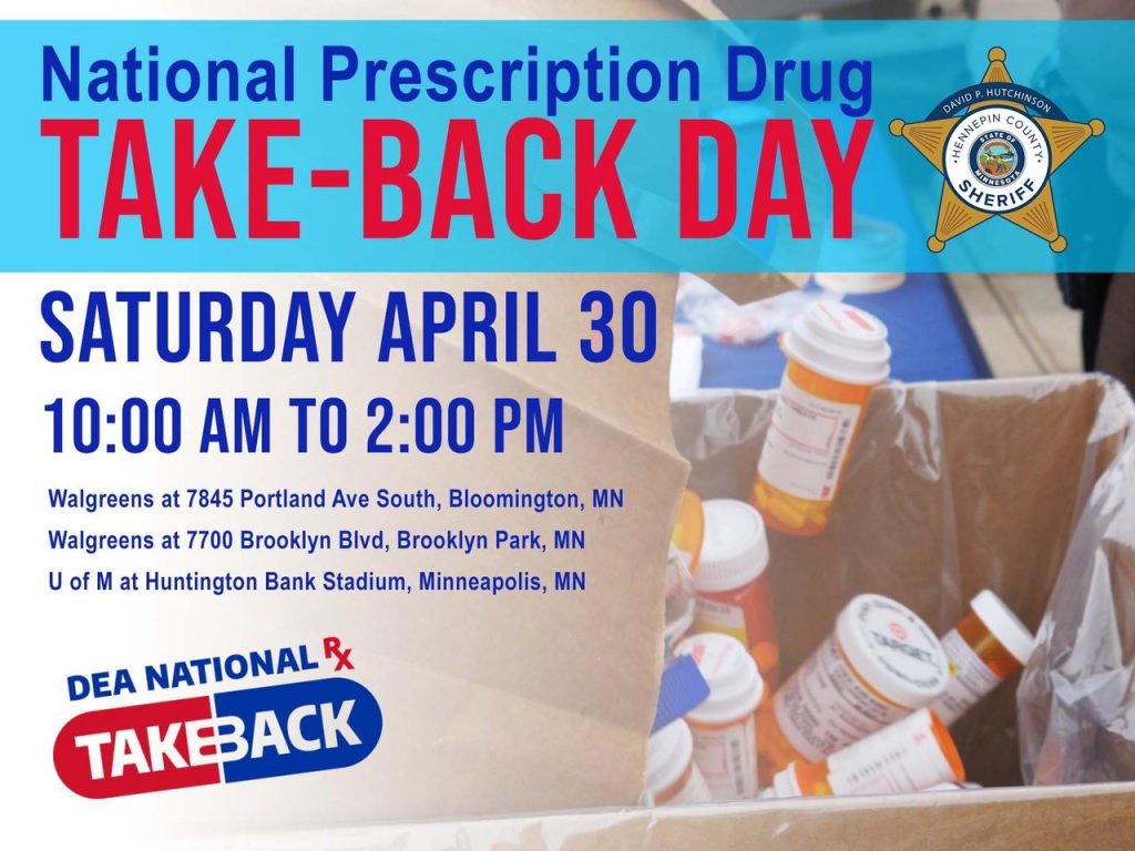 National Prescription Drug Take Back Day Saturday April 30th ...
