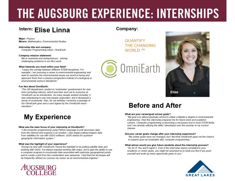 Internship Posters: students' experiences - STEM Programs | Augsburg ...